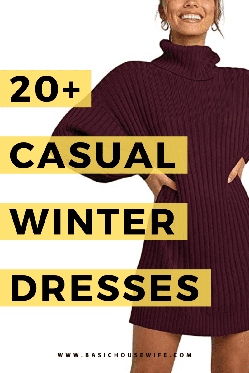 20+ Cute & Casual Dresses for Winter | The Basic Housewife